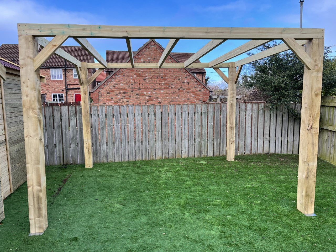 Heavy Duty Box Pergola | Wooden Box Pergola Kit | NLC Timber